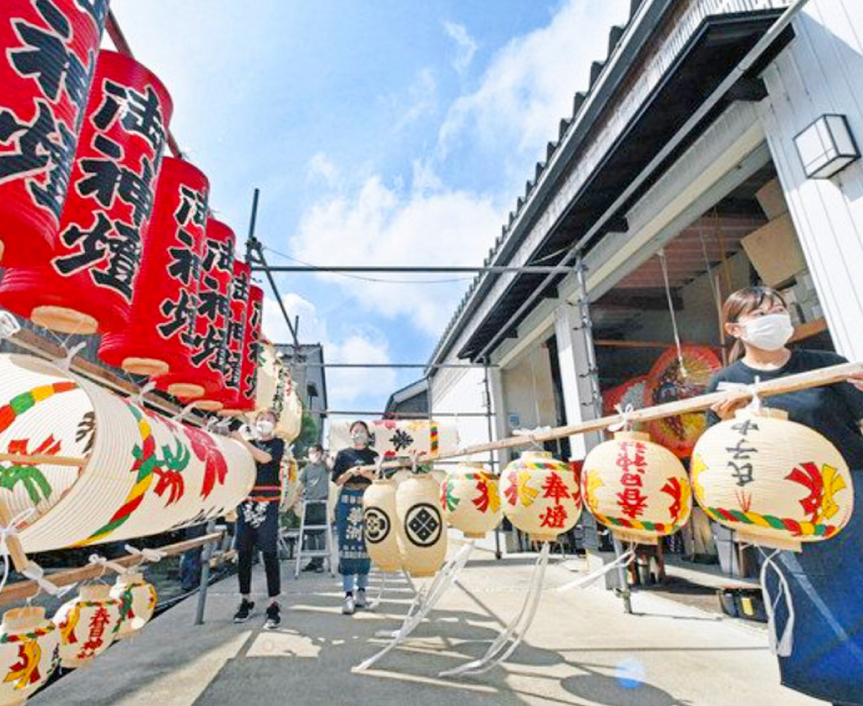 ちょうちん、秋風に揺れる 三国の老舗 製造ピーク迎え天日干し | 日々URALA（ウララ）福井県のおすすめ情報